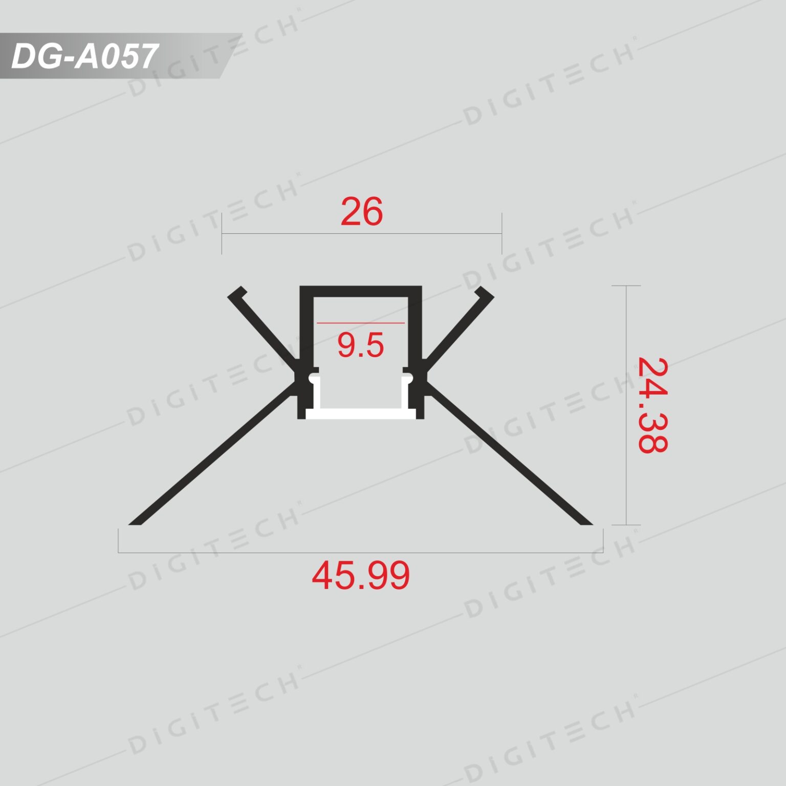 DG-A082 Trimless Led Profile – Digitech Lights